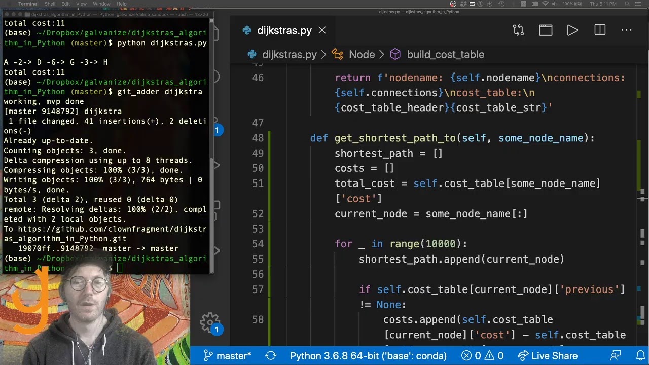 Coding Dijkstra's Algorithm from Scratch -- Latent Topics in Data Science
