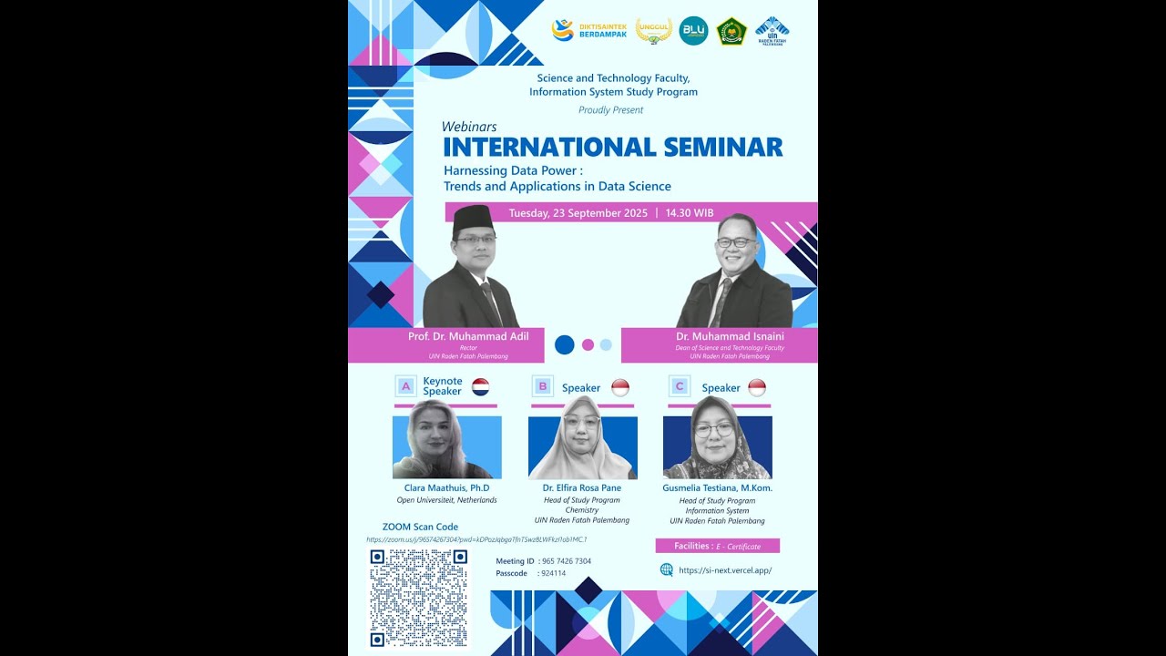WEBINAR INTERNASIONAL PRODI SISTEM INFORMASI FAKULTAS SAINS DAN TEKNOLOGI