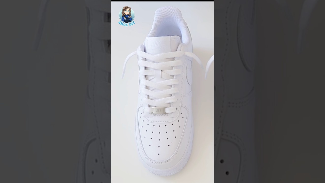 How to Lace Air Force 1 (for long laces) #nike #airforce1 #lacetutorial