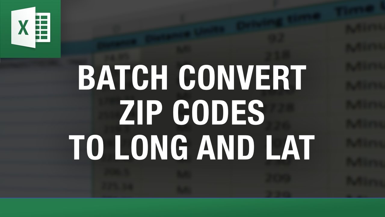 Batch Convert Zip Codes to Longitudes and Latitudes