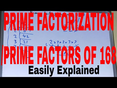 Prime factorization of 168|Prime factors of 168|Write prime factorization of 168|168 prime factors