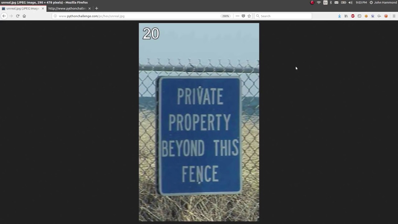 Python Challenge! 20 Private Property