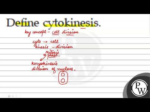 Define cytokinesis. (w)