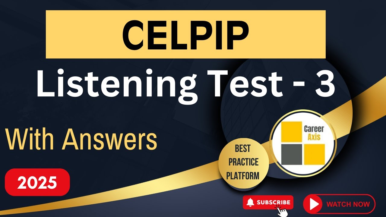 Celpip Listening Mock Test - 3 | Celpip Listening Test Practice With Answers - 2025