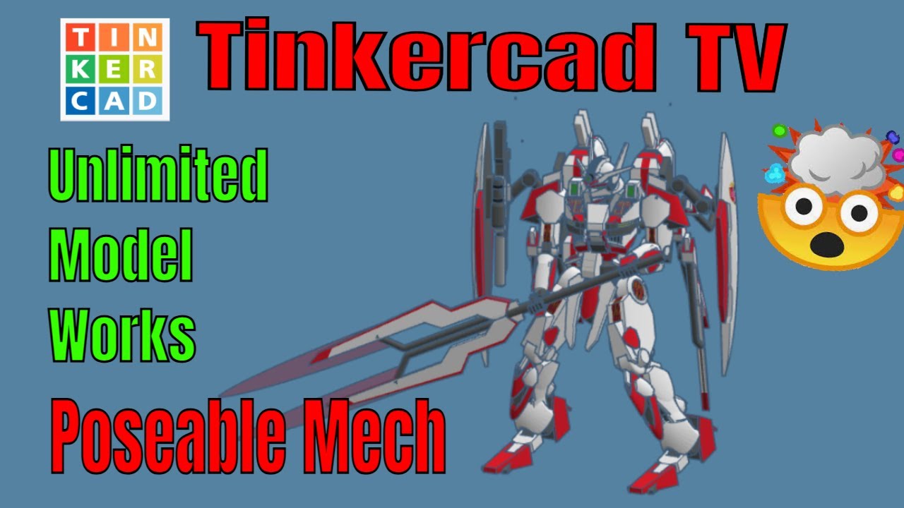 A Poseable Tinkercad Gundam Pandora Mech by Unlimited Model Works