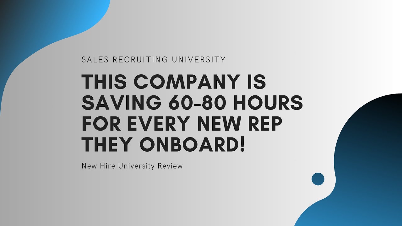 60-80 Hours SAVED For EVERY New Recruit - Gold Medal Roofing - Sales Recruiting University Reviews