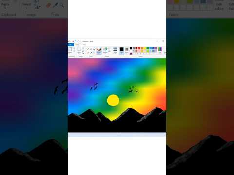 How to draw on computer | Beautiful scenery drawing #shorts #easy #drawing #drawingvideo