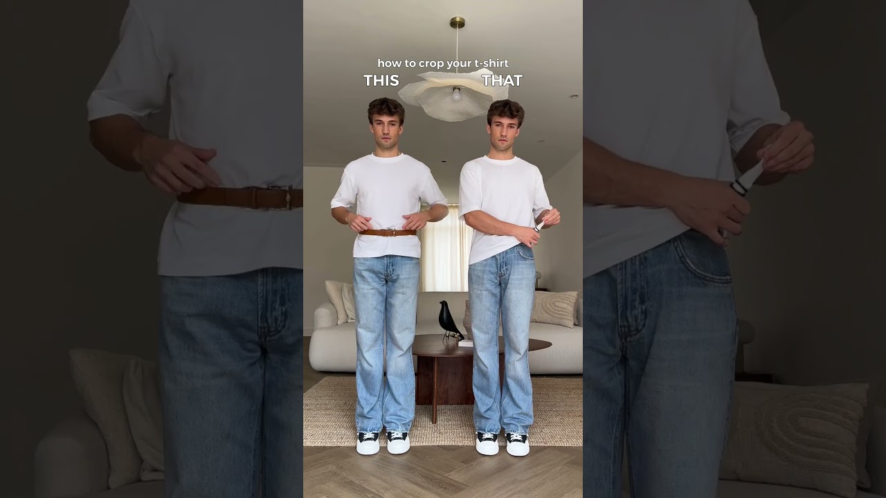 2 ways of cropping your t-shirt perfectly 😱 THIS or THAT? ✨ Save & subscribe for #fashion