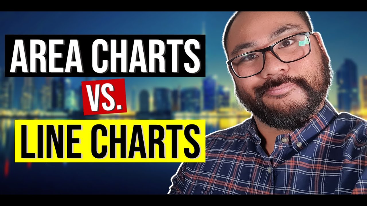 What is the difference between Area Charts and Line Charts in Tableau?