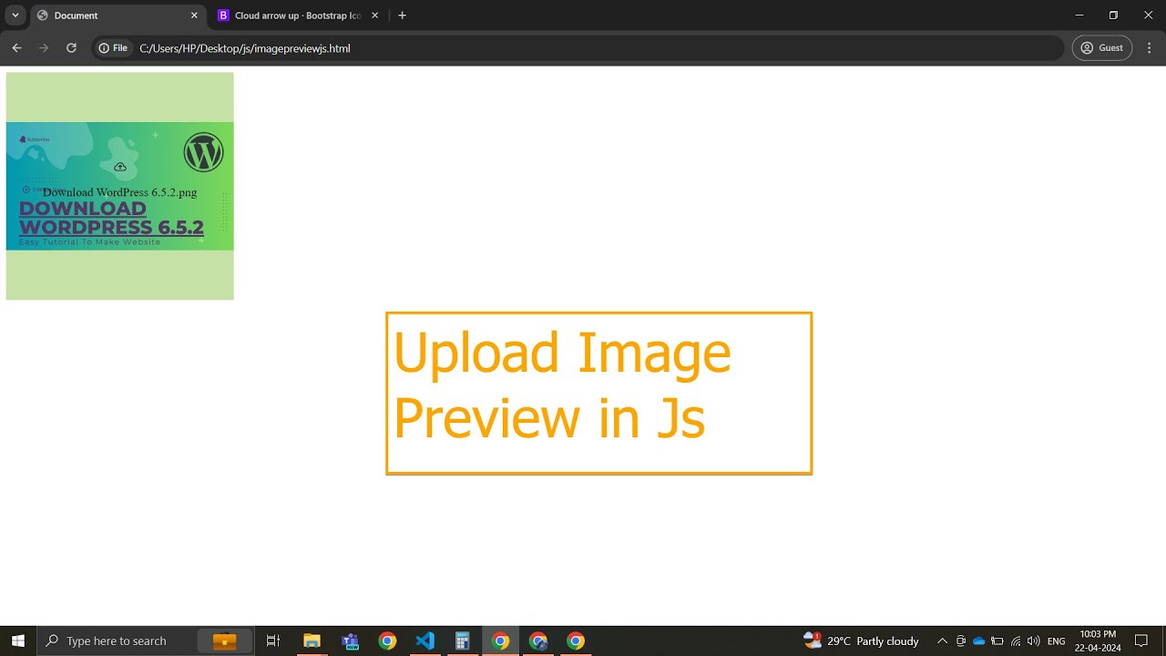 Step2 - upload image with preview image html css javascript
