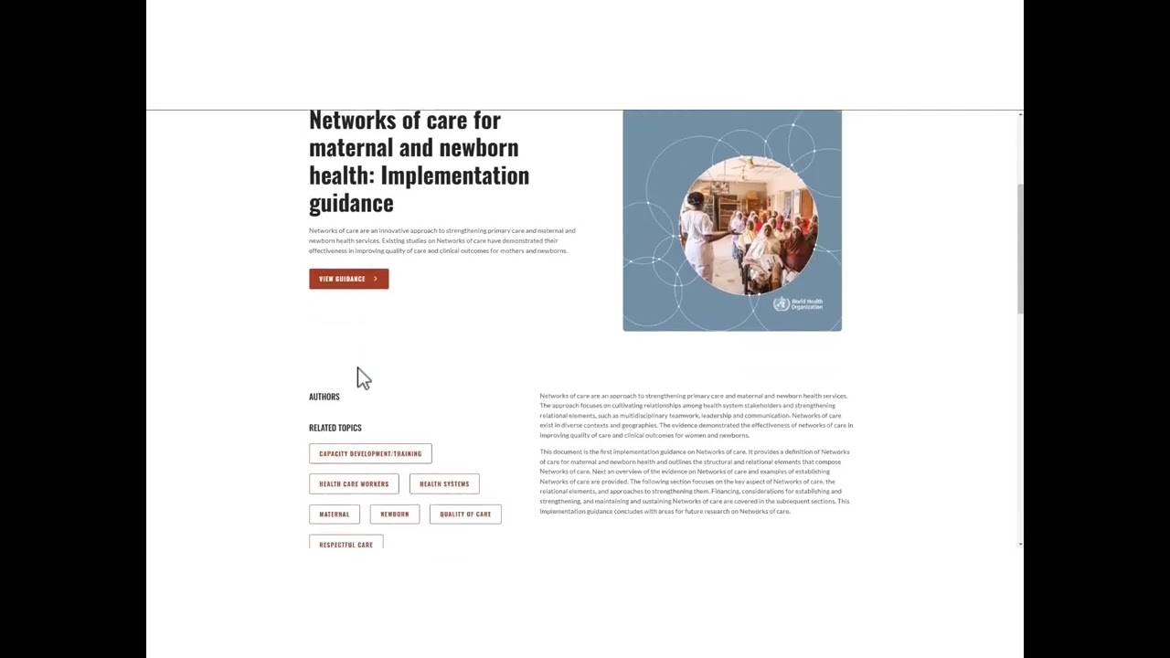 Healthy Newborn Network Walk-through