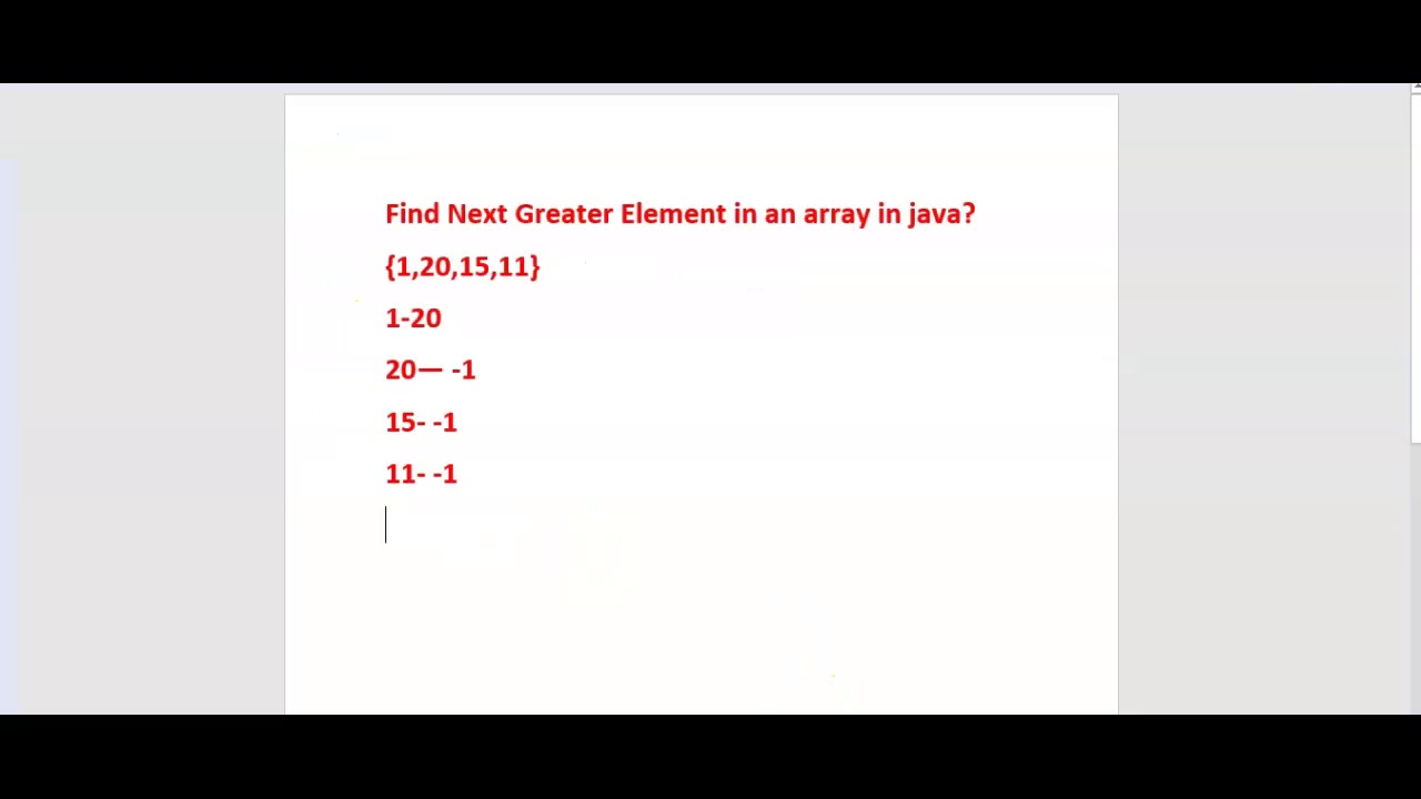 Write a java program to print next greater element in array?