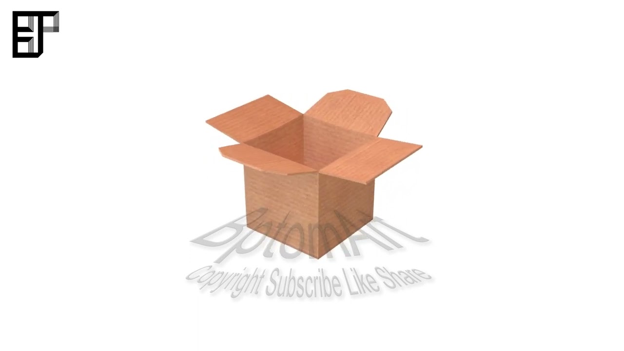 Cardboard Boxes v2 001 3D Model Showcase