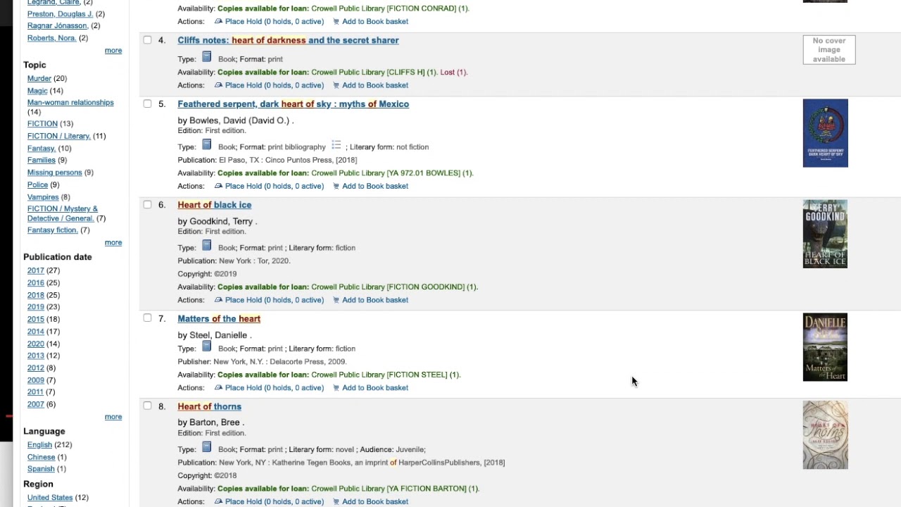 Library Catalog demonstration