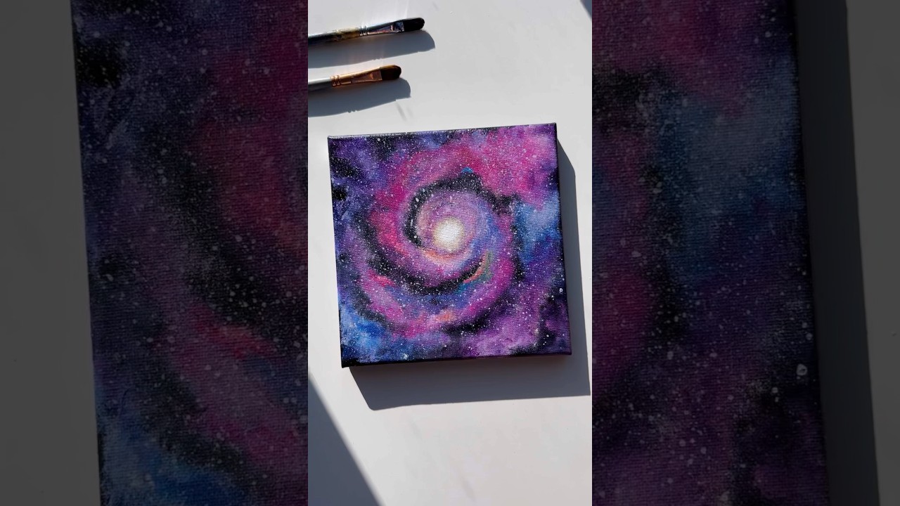 Galaxy Painting 🌌 #art #galaxypainting #acrylic