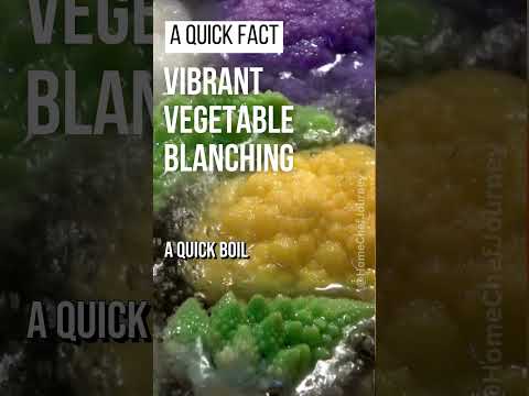 Did you know that blanching vegetables helps them retain their color?