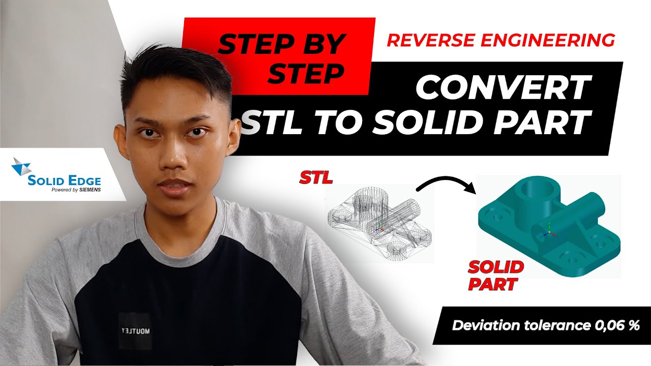 Convert STL to Solid Part | Reverse Engineering Exercise | Solid Edge 2022