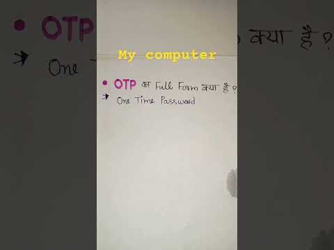 full form of OTP//#short_video #OTP