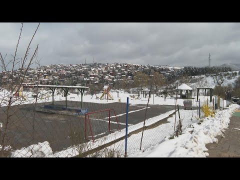 Springtime snow in Kosovo blankets Pristina