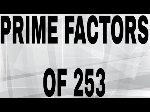 PRIME FACTORS OF 253