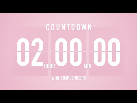 2 Hour Countdown Timer πΈ Flip Clock with Simple Beeps π