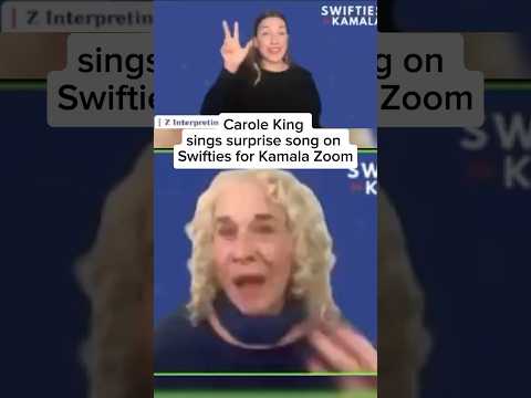Carole King sings surprise song on Swifties for Kamala Zoom