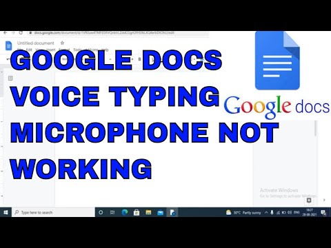 Google Docs - Microphone not working
