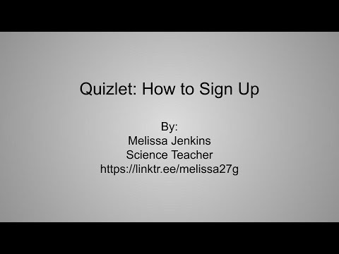 How to sign up for Quizlet and join the class