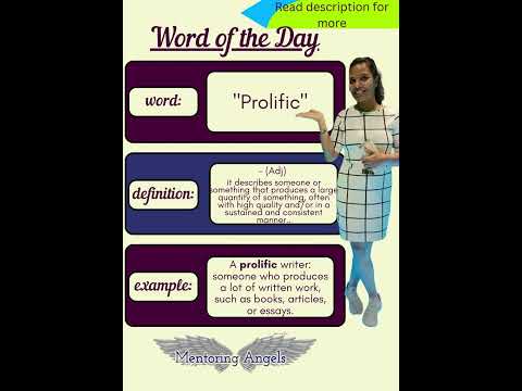 Mastering #wordoftheday #Prolific: Expand Your Vocabulary with @mentoringangels