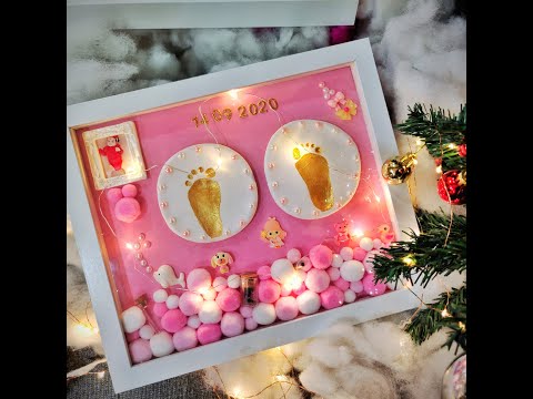 Vismiintrend Baby Handprint and Footprint Memories Frame Kit | Newborn Babies | DIY | Forever Gift