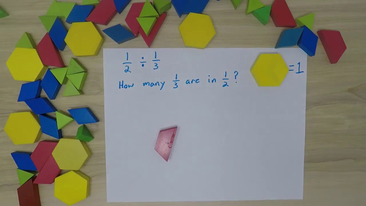 MathCuts   Pattern Blocks Dividing Fractions