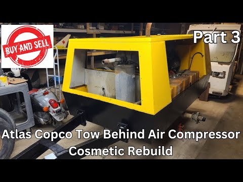 Buy & Sell - Part 3 - Atlas Copco tow behind XAS90 Diesel Air Compressor some prep and paint and WOW