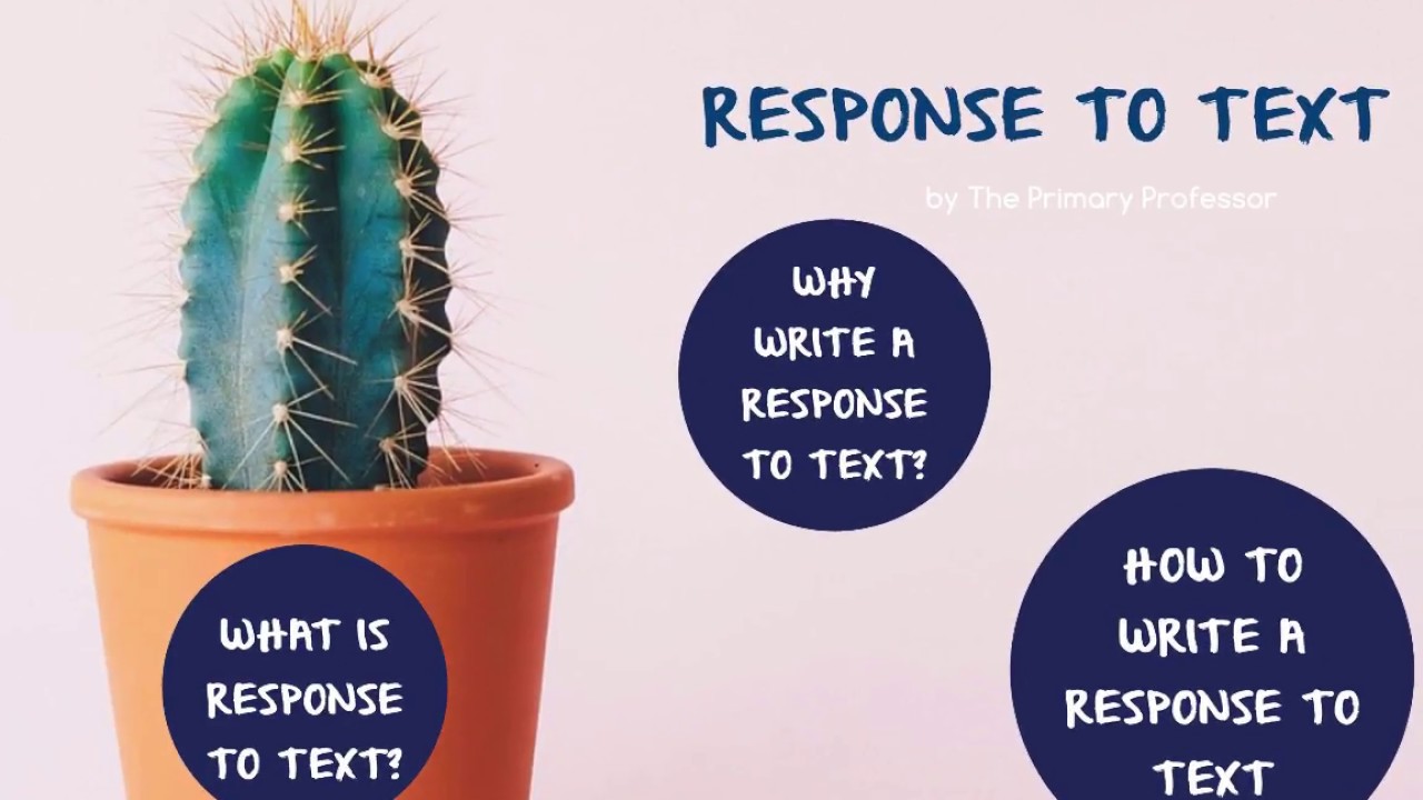 Reading Response: What is Response to Text Writing?