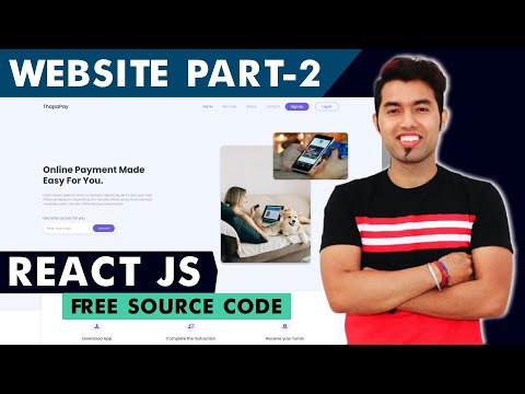 Learn Multipage React JS Website Tutorial In Hindi 2 Navbar CSS Styling Header Section React ...
