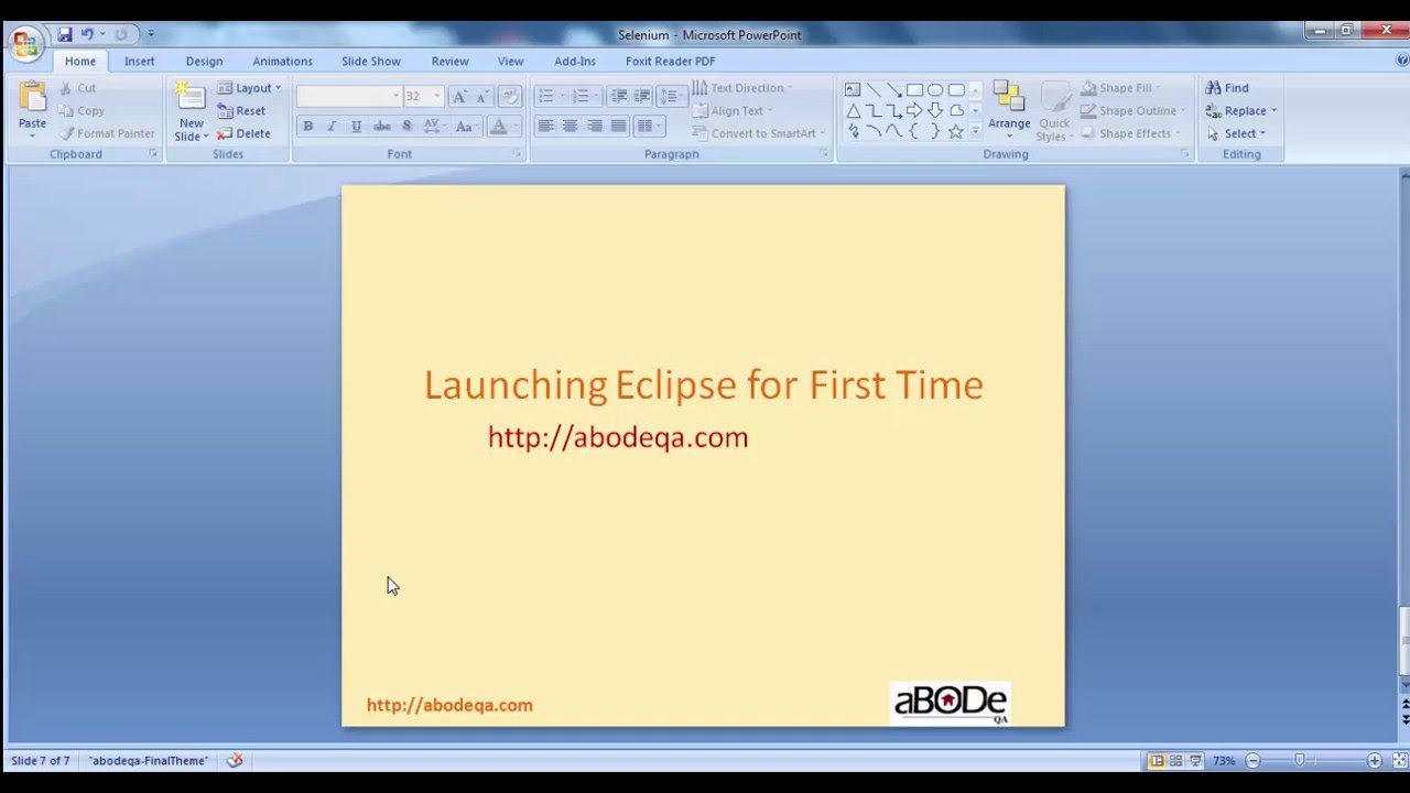 Launching Eclipse for First Time