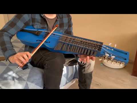Nyckelharpa Sweden Violin w/ bow Key Harp Viola Hurdy Gurdy - | Reverb