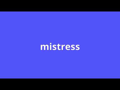 what is the meaning of mistress