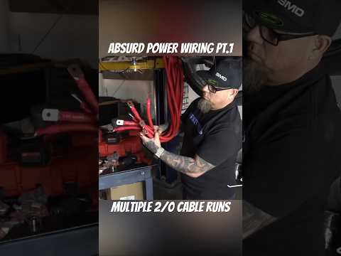 Absurd Sound System Power Wiring ⚡️ pt.1 multiple 2/0 (double zero) cable runs under the Tahoe ...