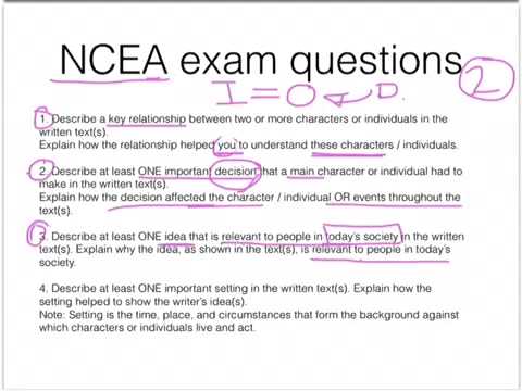 NCEA level 1 written text