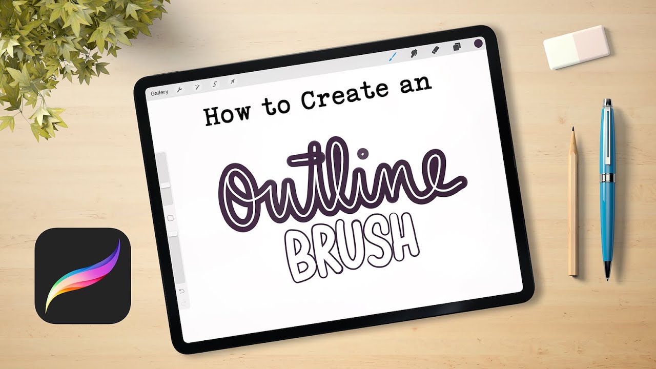 PROCREATE - How to create an Outline brush