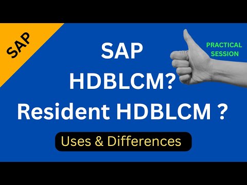 What is HDBLCM and What is Resident HDBLCM? | Differences Using HDBLCM Step by Step | SAP BASIS