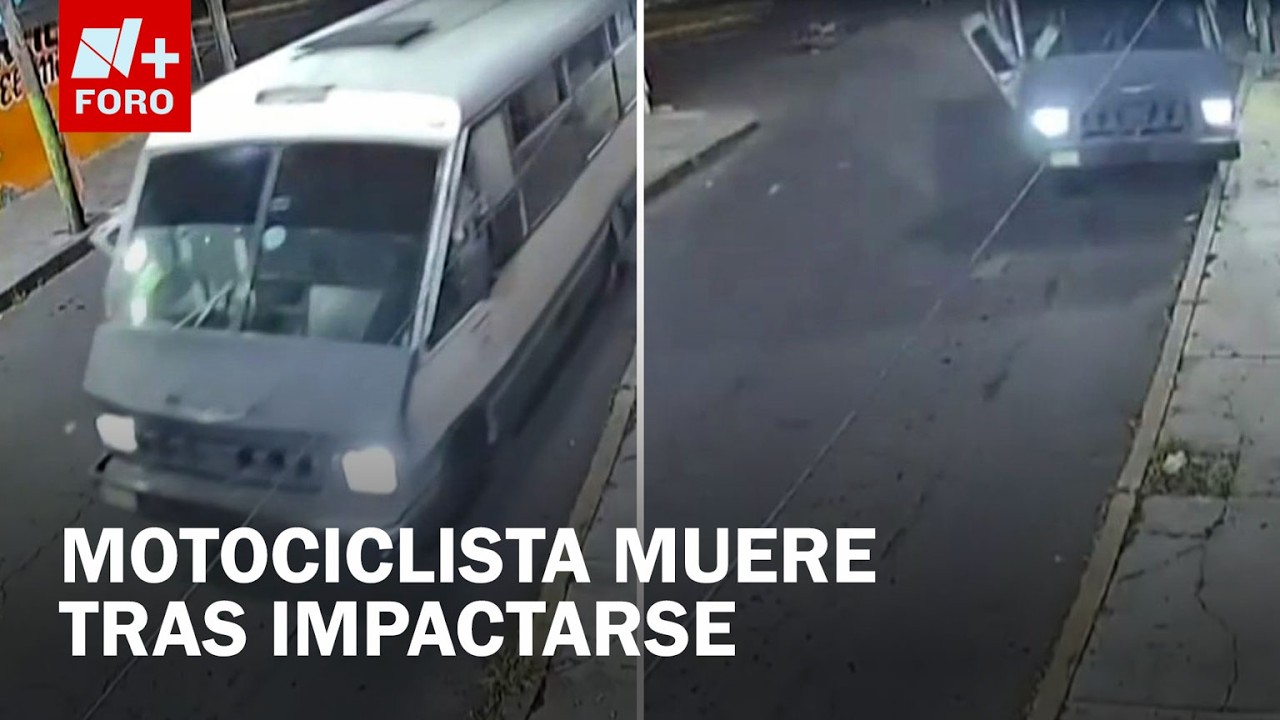 Moment a motorcyclist crashes into a minibus that ran a red light - Estrictamente Personal