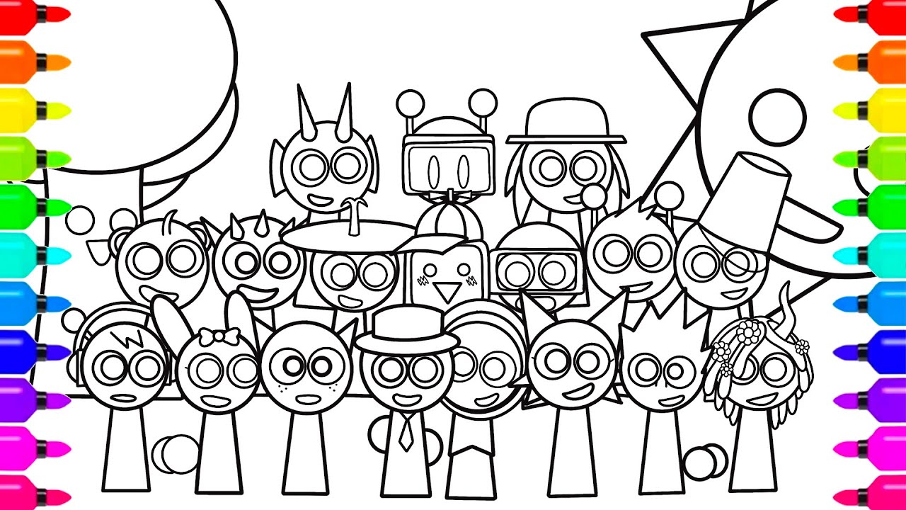 Incredibox Sprunki Coloring Pages / Coloring All Characters SPRUNKI