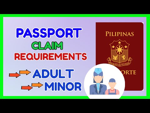 Passport Claim Requirements for Adult and Minor passport online