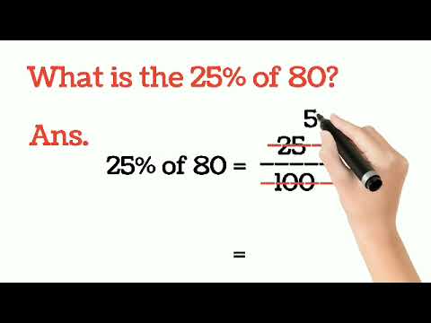 What is the 25% of 80?