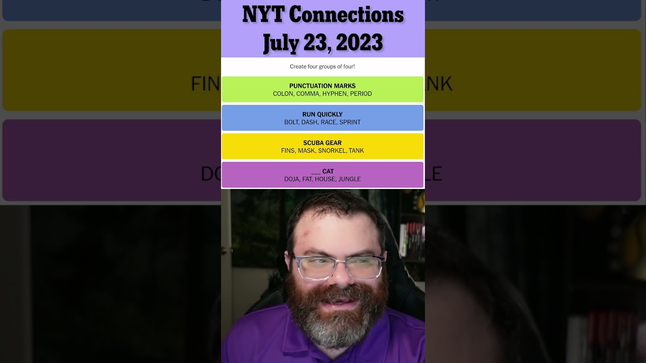 NYT Connections July 23, 2023