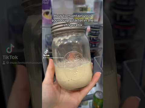 How to maintain your sourdough starter in the refrigerator #sourdough #sourdoughstarter #bread 