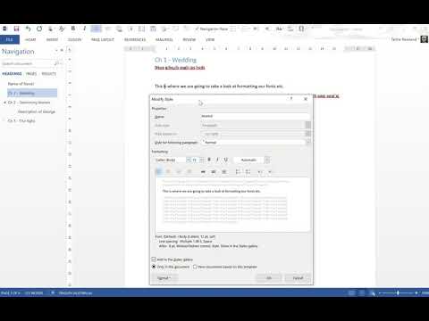 How to set up a Word Document for Book Writing - Tahlia Newland