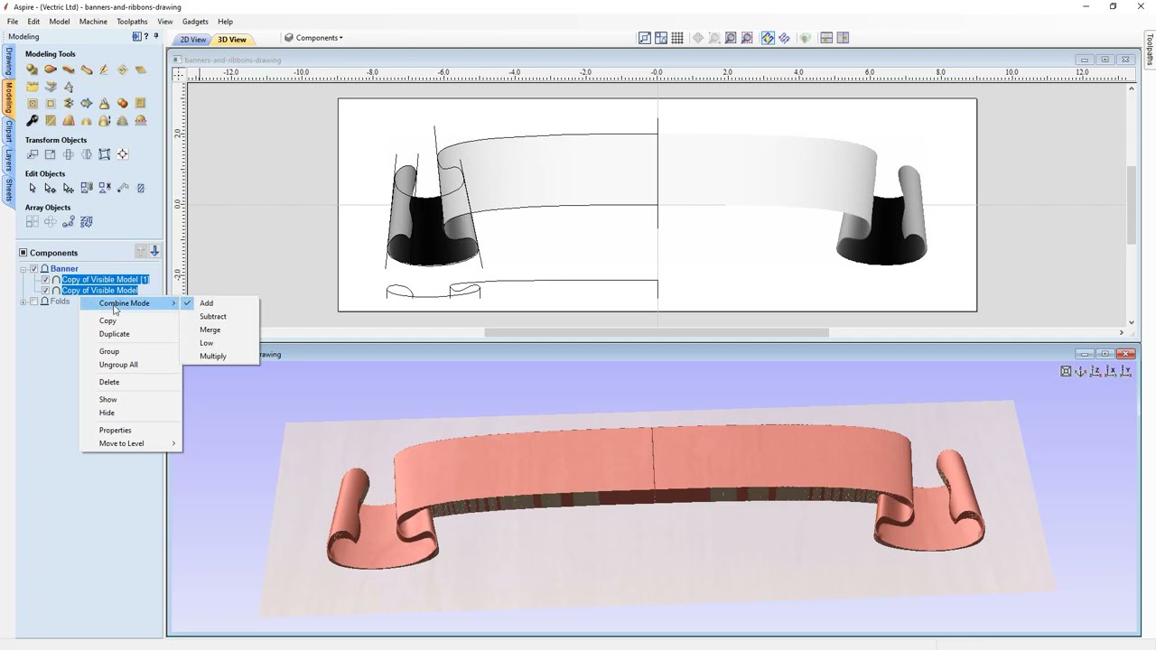 Banners and Ribbons | Vectric V11 Tutorials