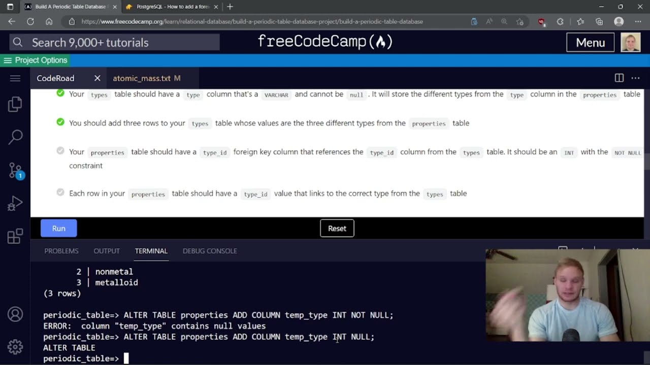 Periodic Table Database | FreeCodeCamp